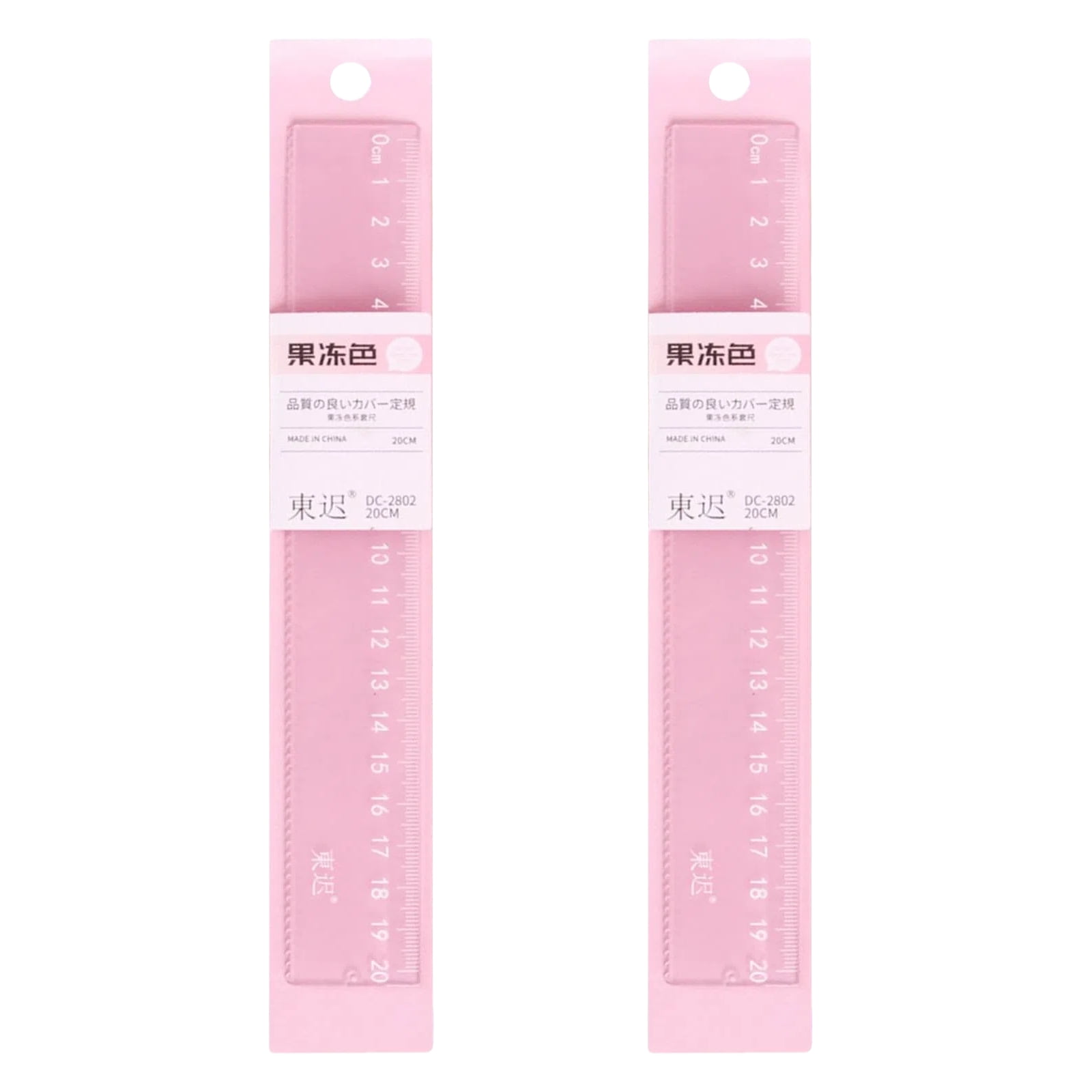 JUMNUYCUH 2Pc Aesthetic Jelly-Colored Ruler, 8 Inch Clear Ruler with ...
