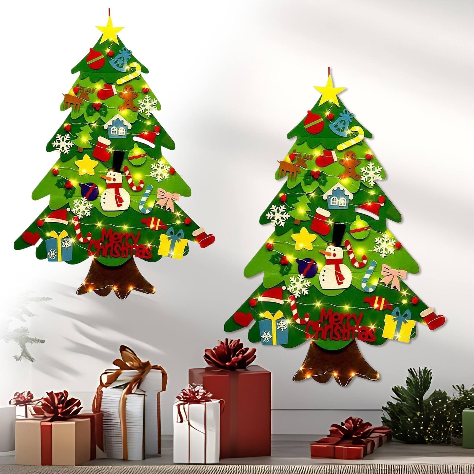 JUMNUYCUH Felt Christmas Tree for Toddlers, DIY Velcro Christmas Tree ...