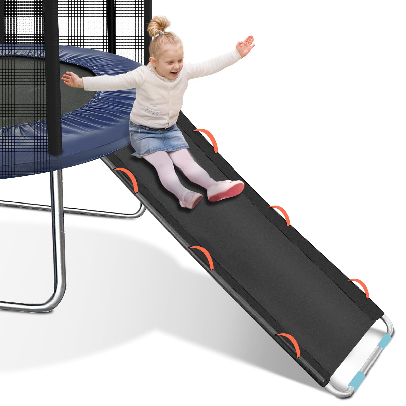 JUMPMKT Trampoline Slide, Universal Ladder for Kids Climb Up & Slide ...