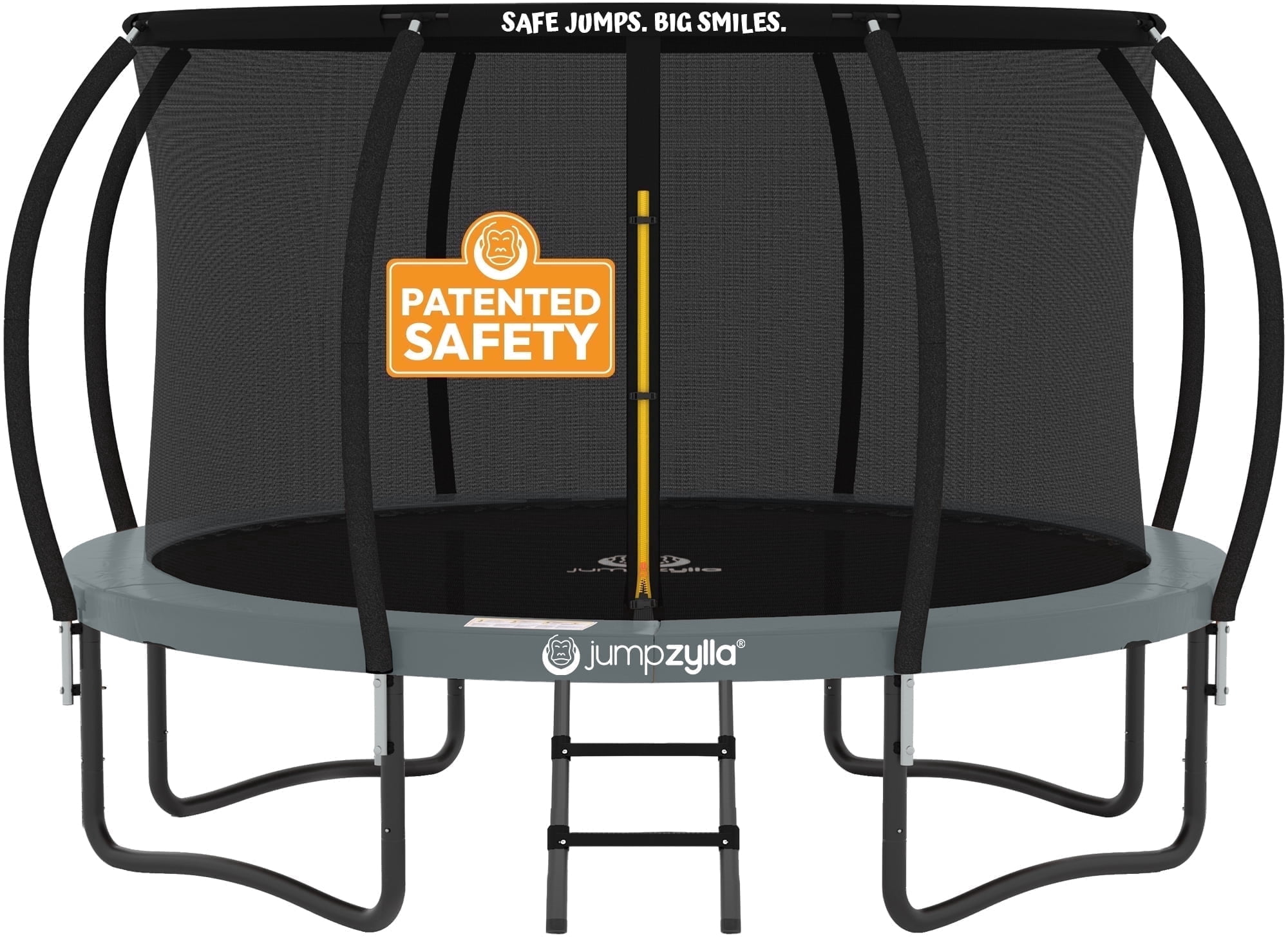 JUMPZYLLA Trampolín 8FT-14FT con Recinto y Escalera para Niños y ...