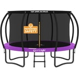 Jumpzylla, Trampoline Outdoor with Enclosure and Ladder, 10 ft, Purple ...