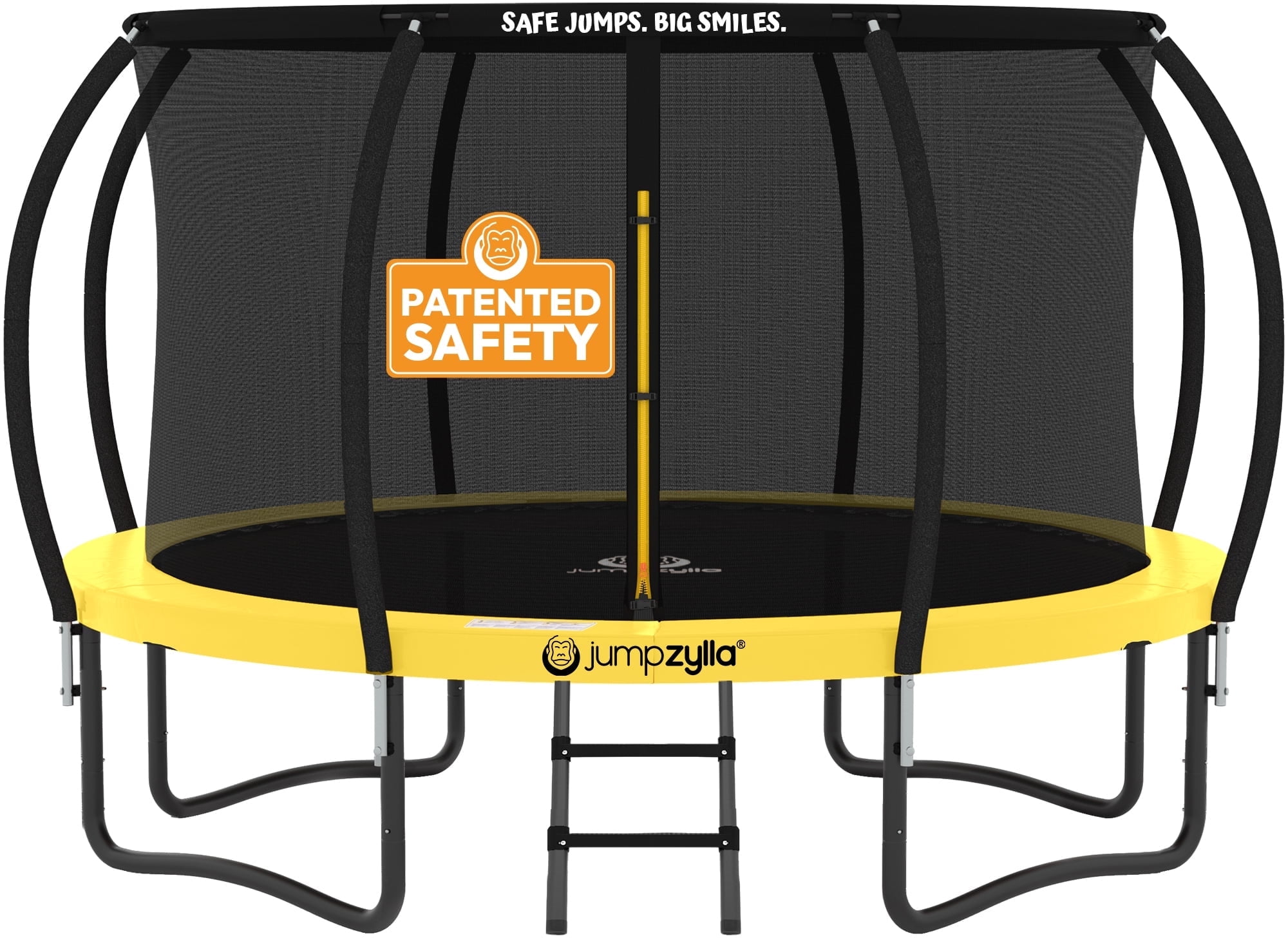 JUMPZYLLA Trampoline Outdoor with Enclosure and Ladder, ASTM, 10 ft ...