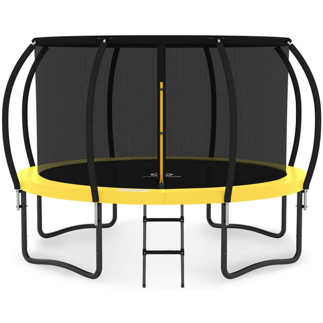 JUMPZYLLA 15FT Trampoline with Double Sided Mat, Enhanced Safety, Anti ...