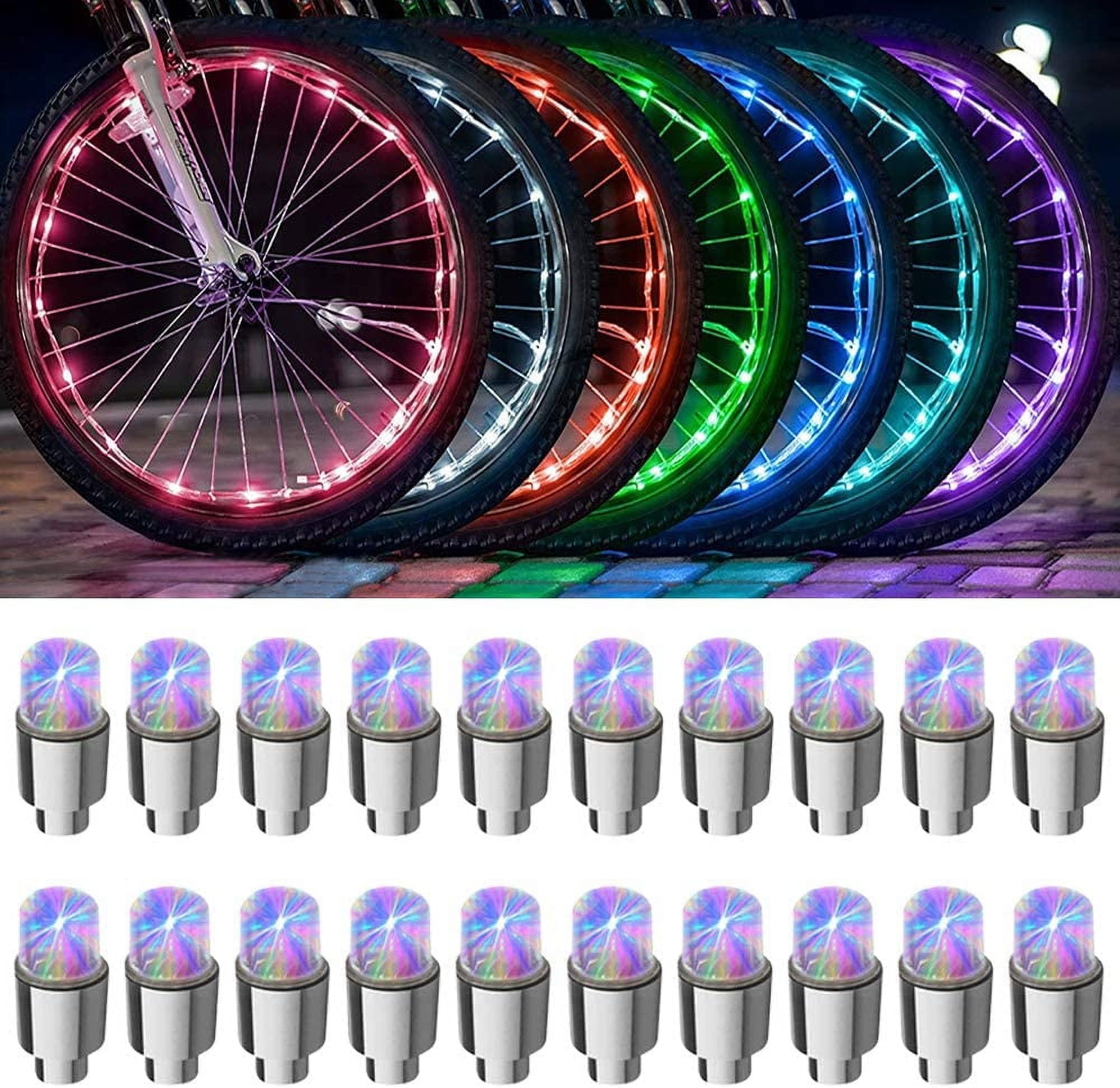 JUMRHFAN 20 Pcs LED Wheel Lights, Tire Tyre Wheel Valve Caps Lights ...
