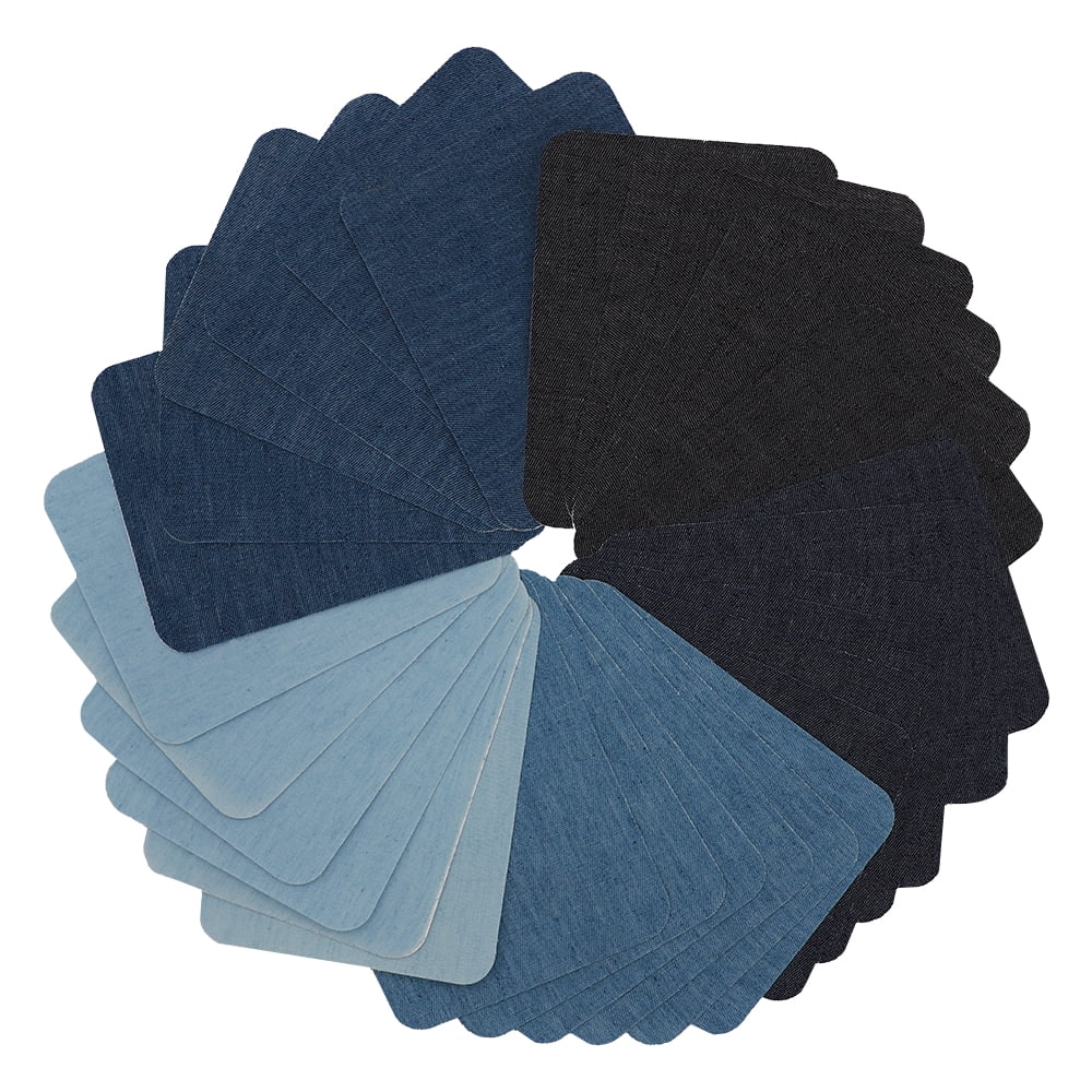 JUMRHFAN 30PCS Iron on Fabric Patch, Waterproof Self-Adhesive Denim ...