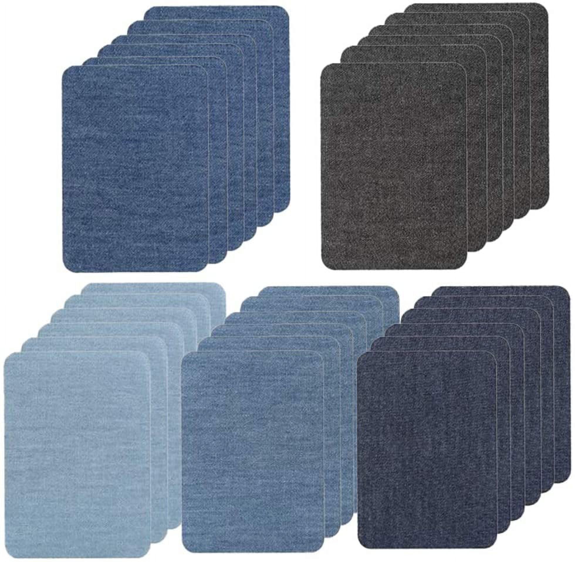 JUMRHFAN 30PCS Iron on Fabric Patch, Waterproof Self-Adhesive Denim ...