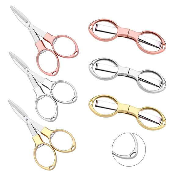 Small Folding Scissors for Office Crafts Travel and Emergency Use