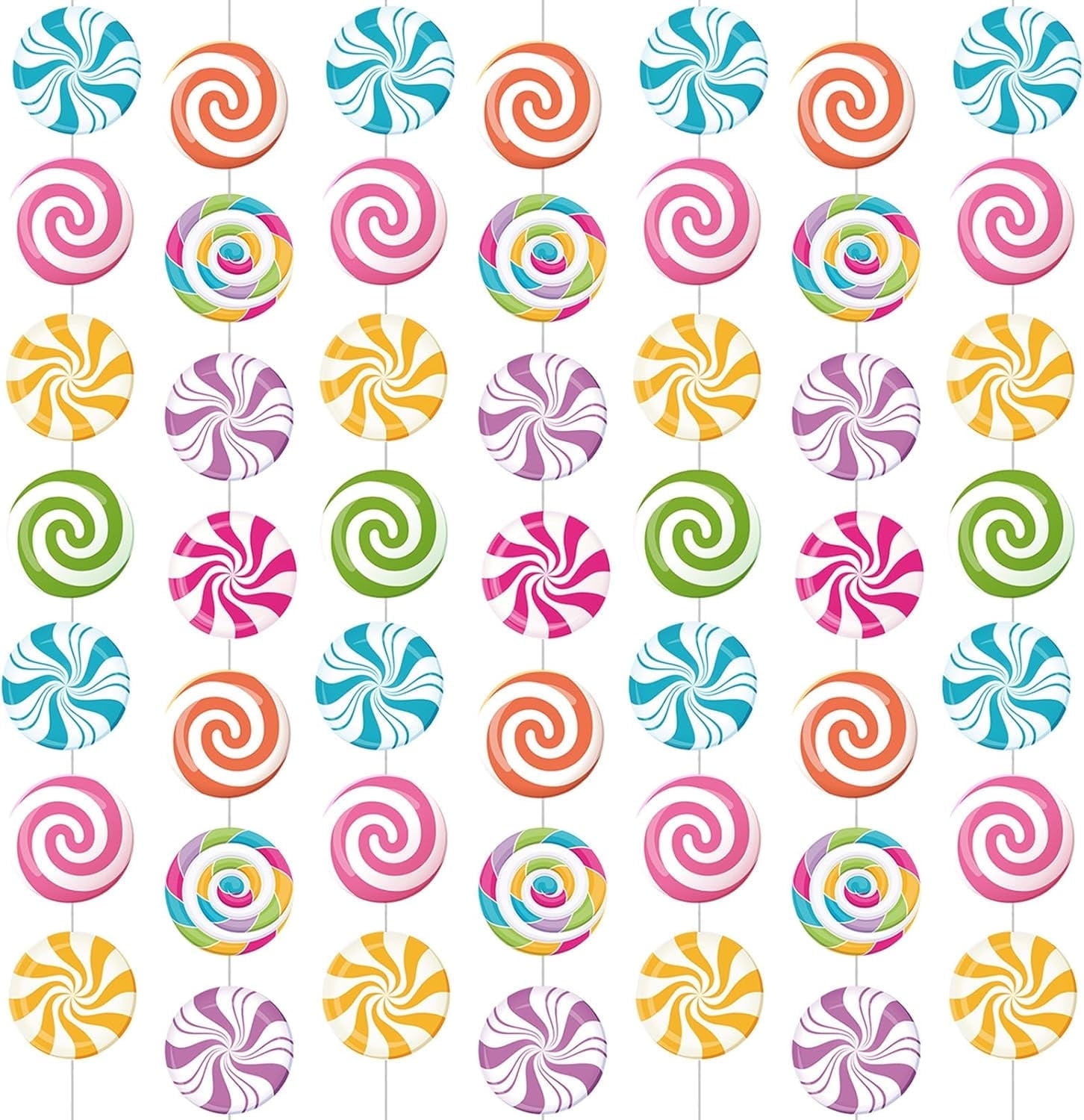 JUMRHFAN 49 Pcs Candy Party Decorations Candyland Paper Garlands Candy ...
