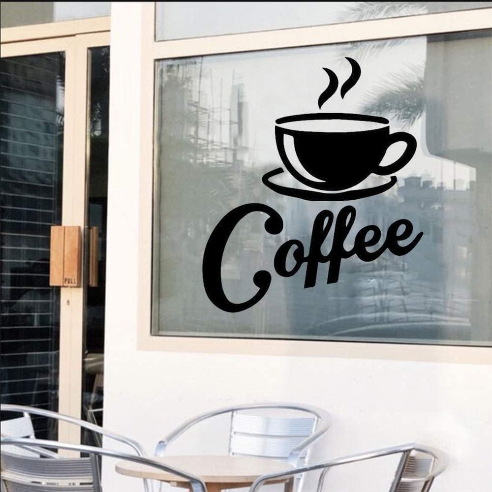 JUMRHFAN Coffee Cup Wall Decal Sticker, Removable Coffee Wall ...