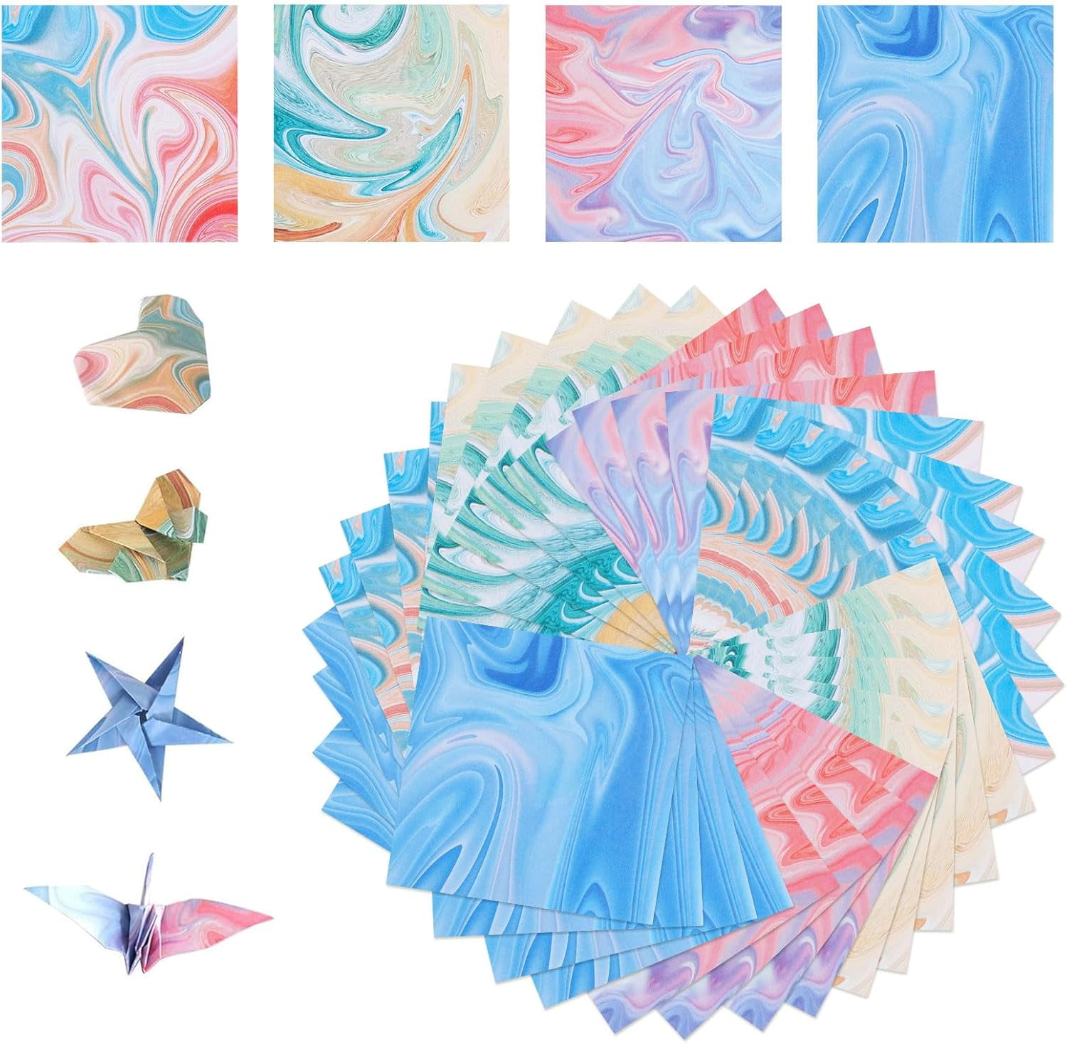 JUMRHFAN Origami Paper Colour Gradient, 400 Sheets Square Origami Paper ...