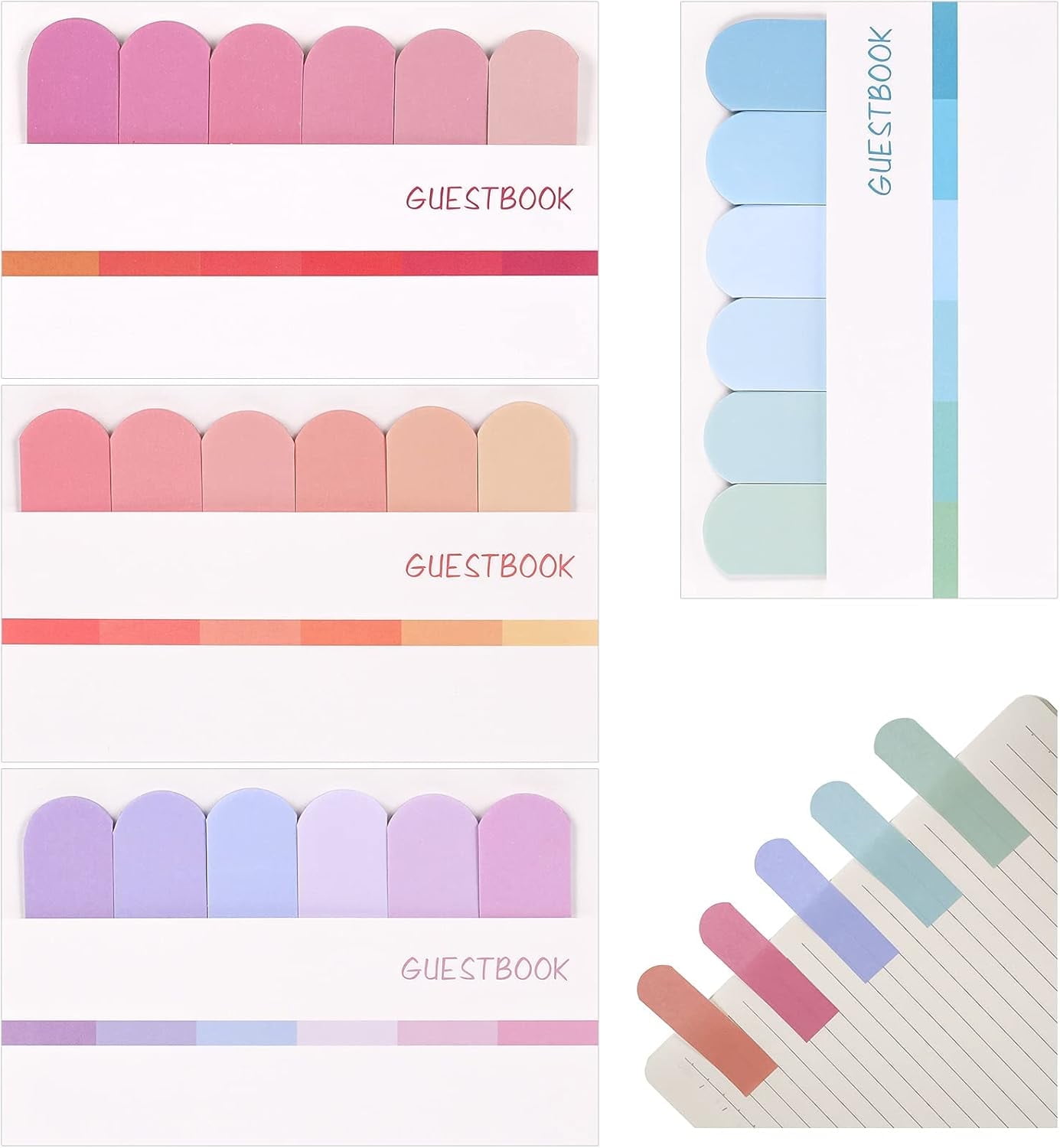 JUMRHFAN 480 Pcs Page Markers, 4 Sets Colourful Notes, Adhesive Sticky ...