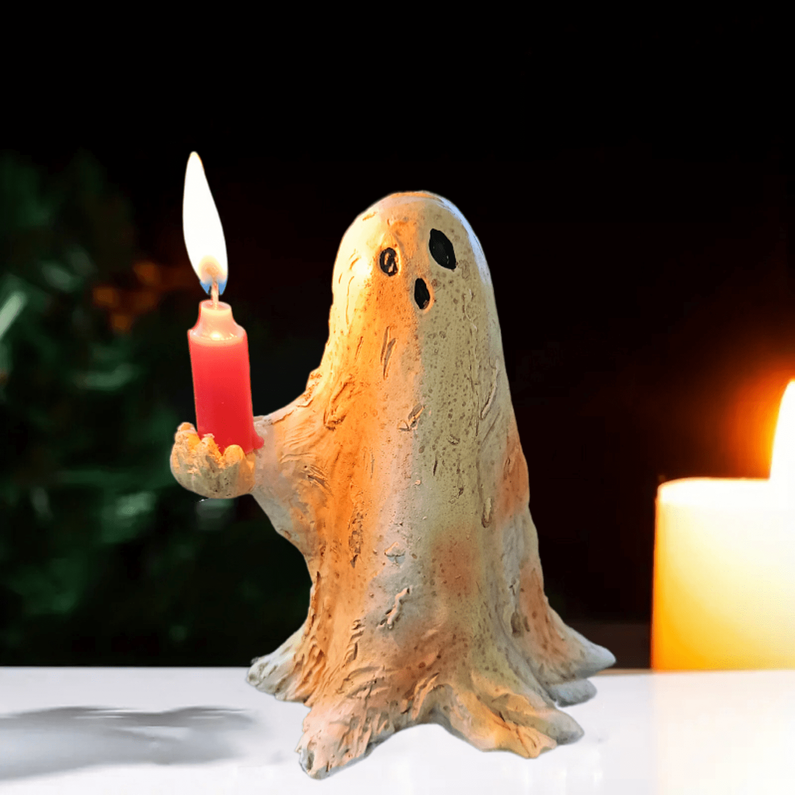 JUNBYONE Halloween Resin Ghosts Small Scary Ghost Figurines Farmhouse ...