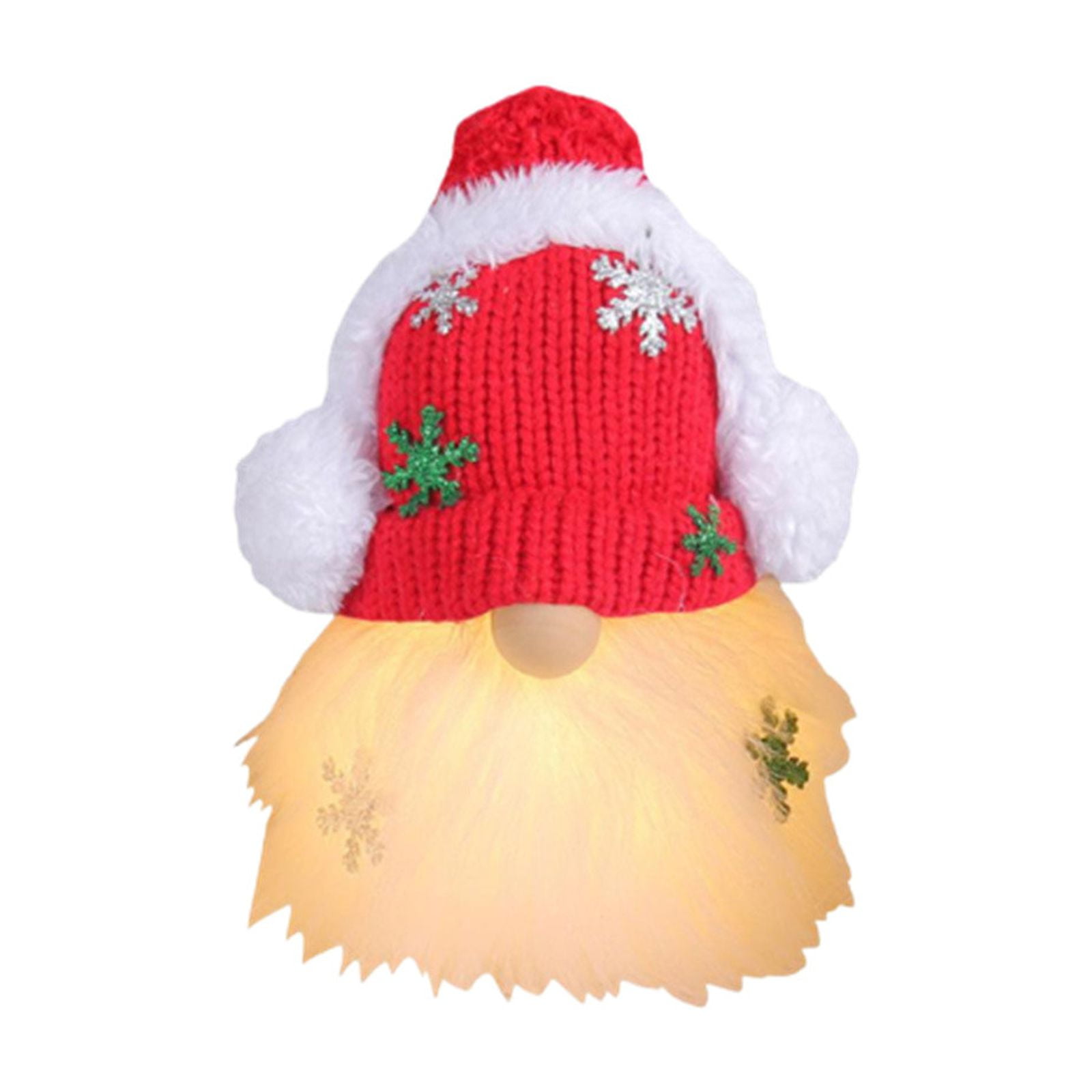 JUNBYONE Plush Christmas Gnomes Plush with LED Lighting Beard, Handmade ...