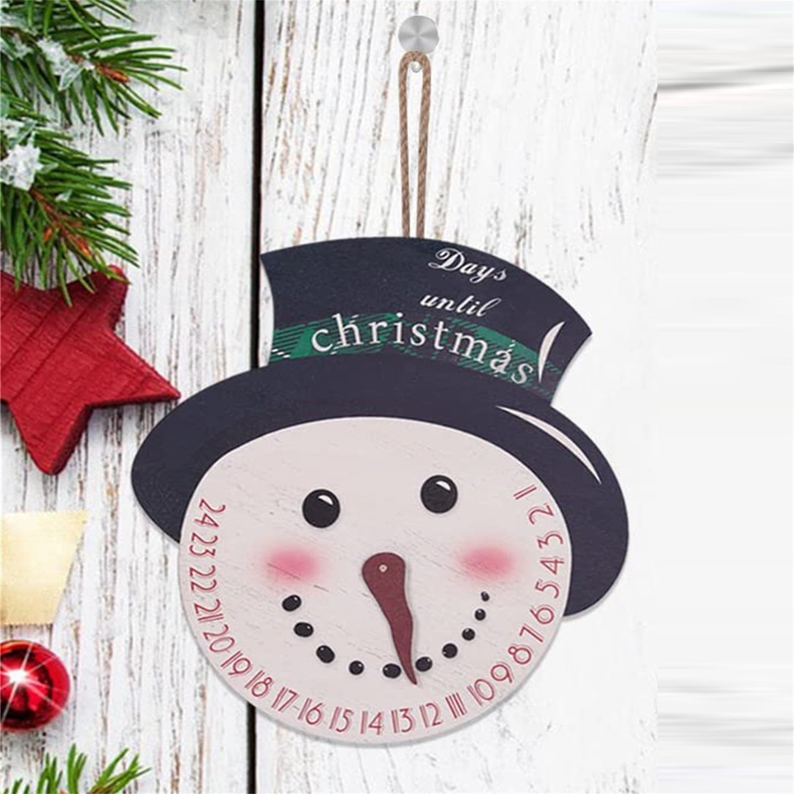 JUNBYONE Snowman Advent Calendar Clock, Cute Christmas Countdown ...