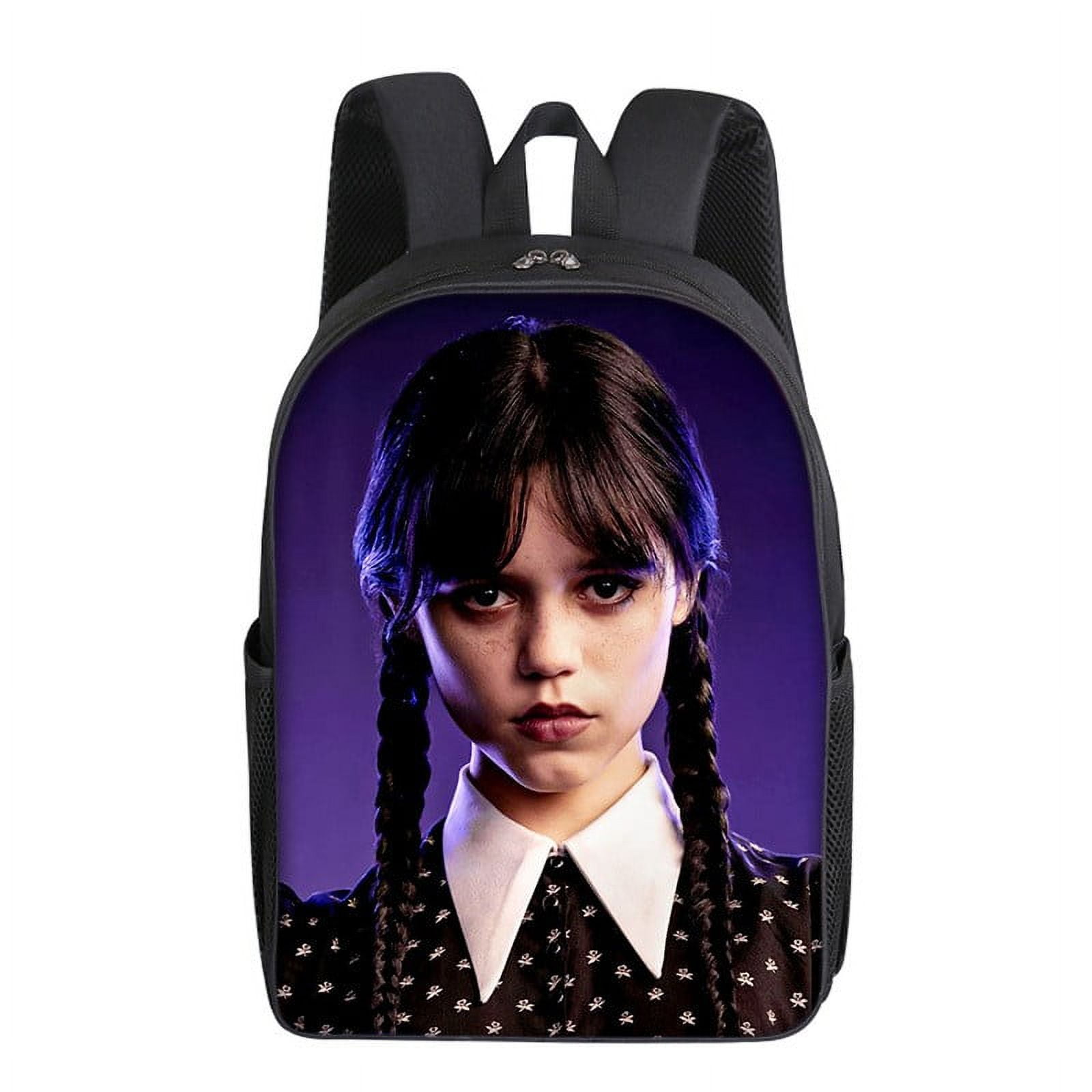 JUNBYONE Wednesday Backpack School bags Unisex Travel Bookbag for Back ...