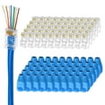 JUNCHI-100-Pack Cat 6 Pass Through RJ45 Connectors with RJ45 Boots ...