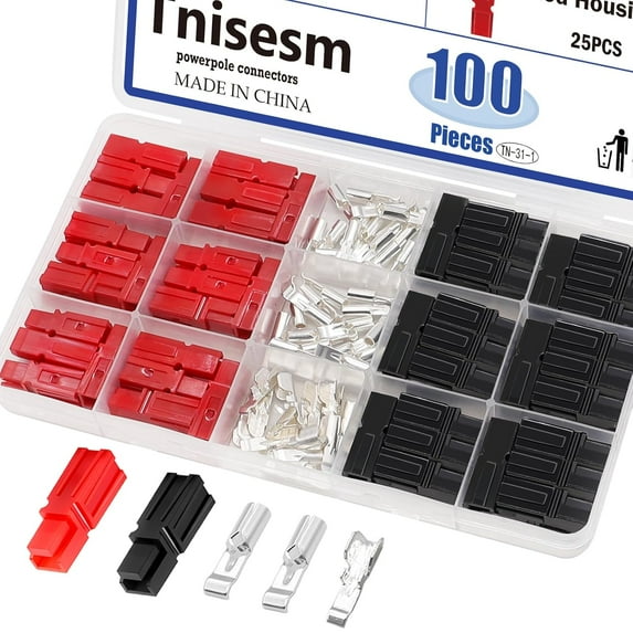 JUNCHI-100Pcs 15/30/45Amp Power Connectors, AWG10-20 Quick Disconnect ...