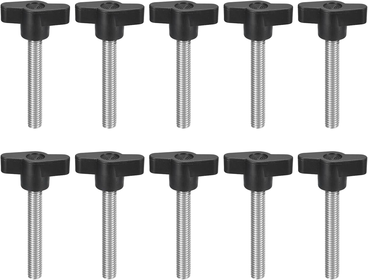 JUNCHI-10Pcs Clamping Screw Knob, M8 x 50mm Metric 304 Stainless Steel ...