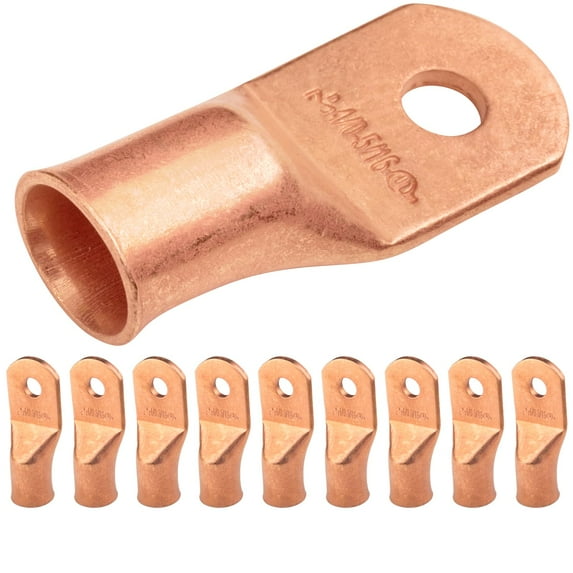 JUNCHI-10pcs 4/0 AWG - 5/16" Stud - Wire Lugs, Heavy Duty Battery Cable ...