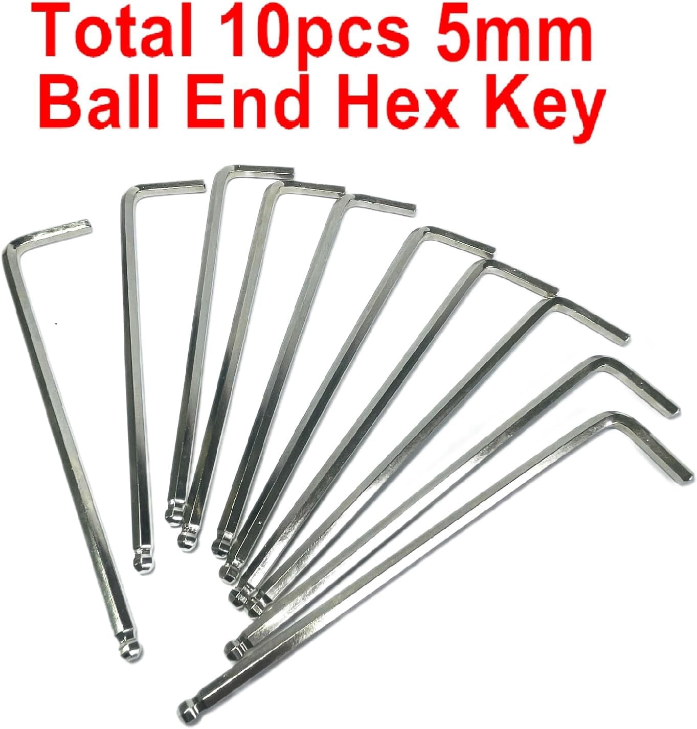 JUNCHI-10pcs 5mm Ball End Allen Wrench sets,5mm Hex Key Wrench set,5mm ...