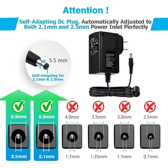 JUNCHI-12V 1A 12W Power Supply AC DC Switching Adapter, 12 Volt 1 Amp ...