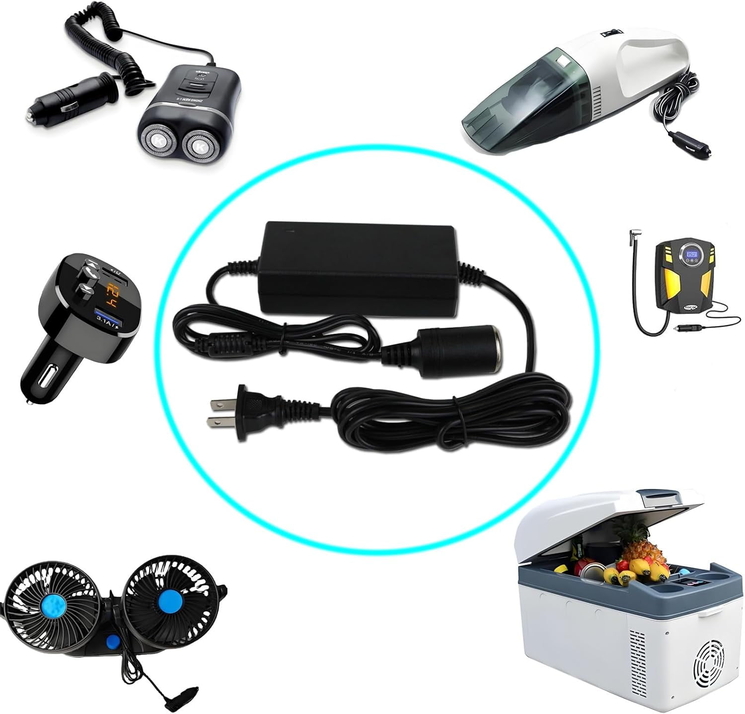 JUNCHI-12V 5A AC/DC Power Supply Adapter for Coleman Thermoelectric Hot ...