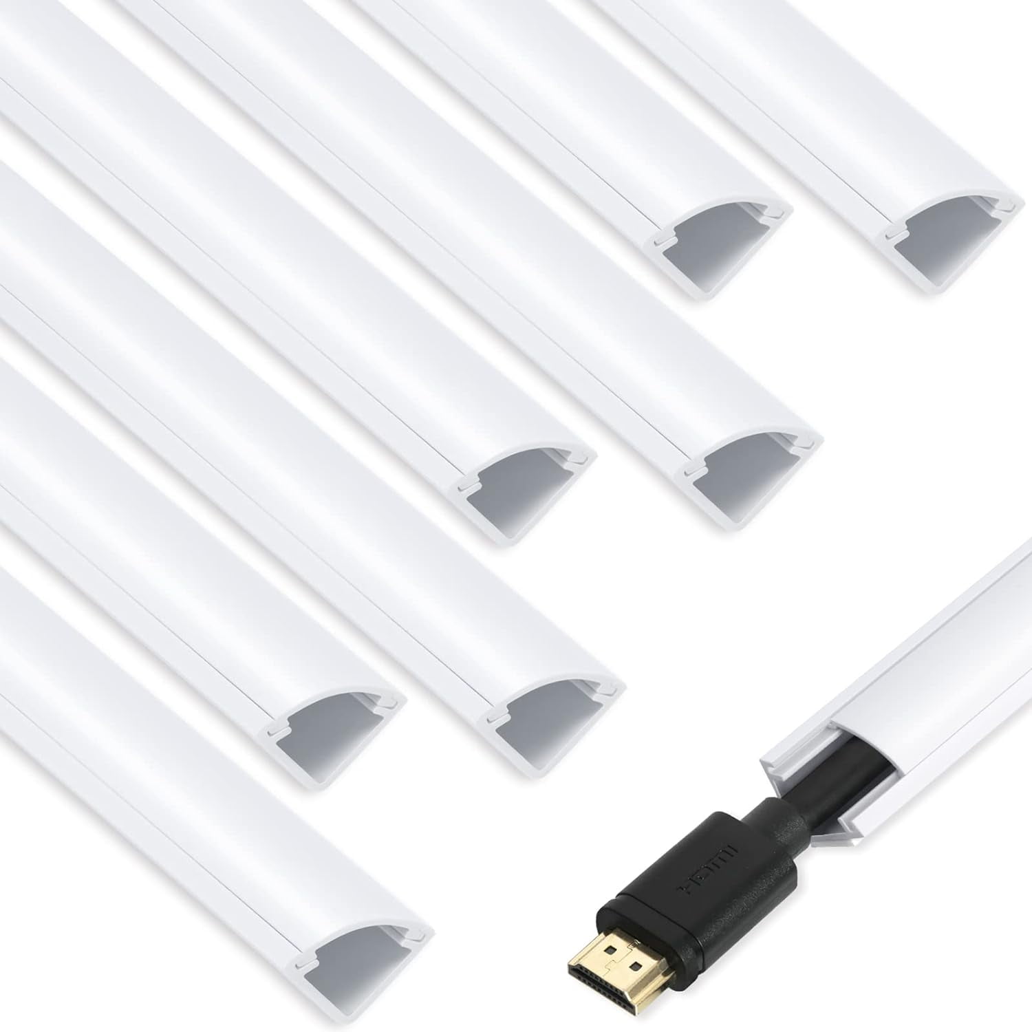 JUNCHI-136in Corner Cable Concealer, Corner Cord Hider for One Cord ...