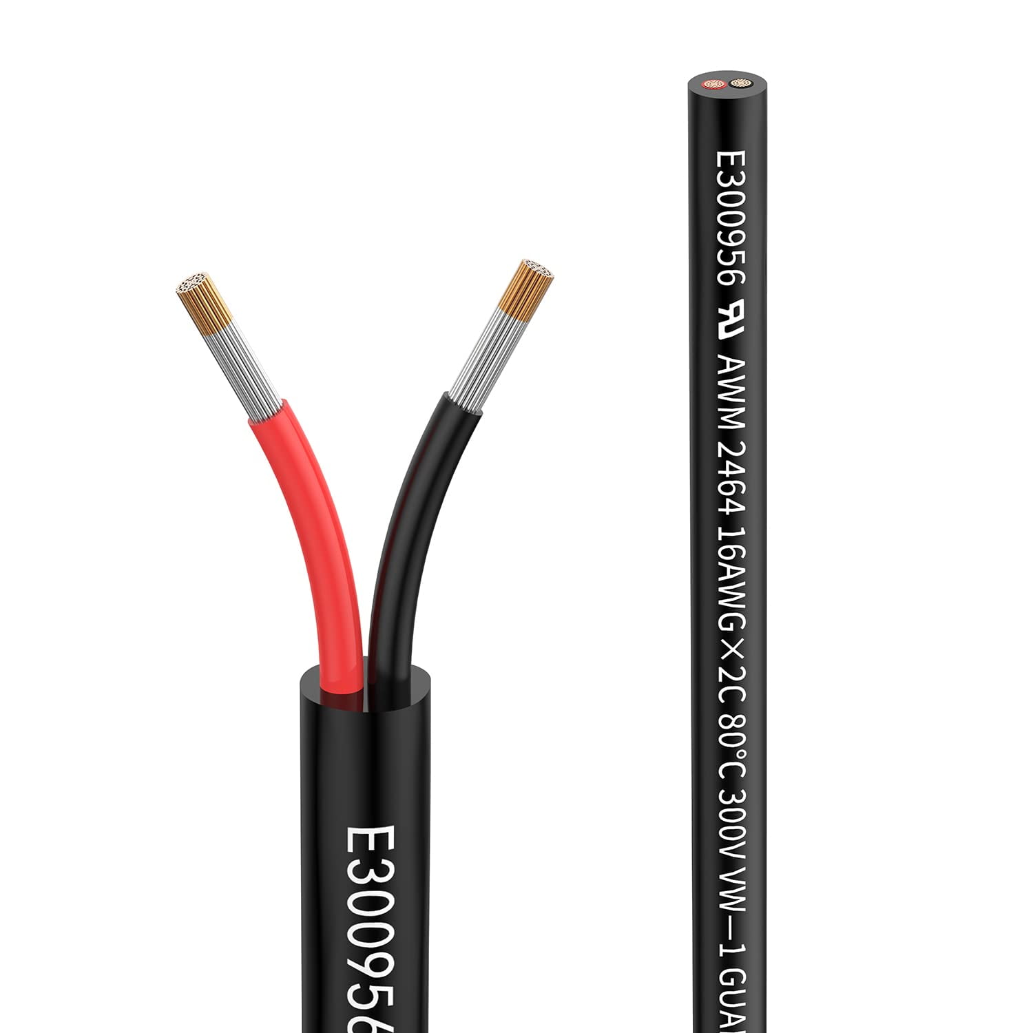JUNCHI-16 Awg 1.3mm² 16/2 Gauge Electrical Wire 2 Conductor Extension ...