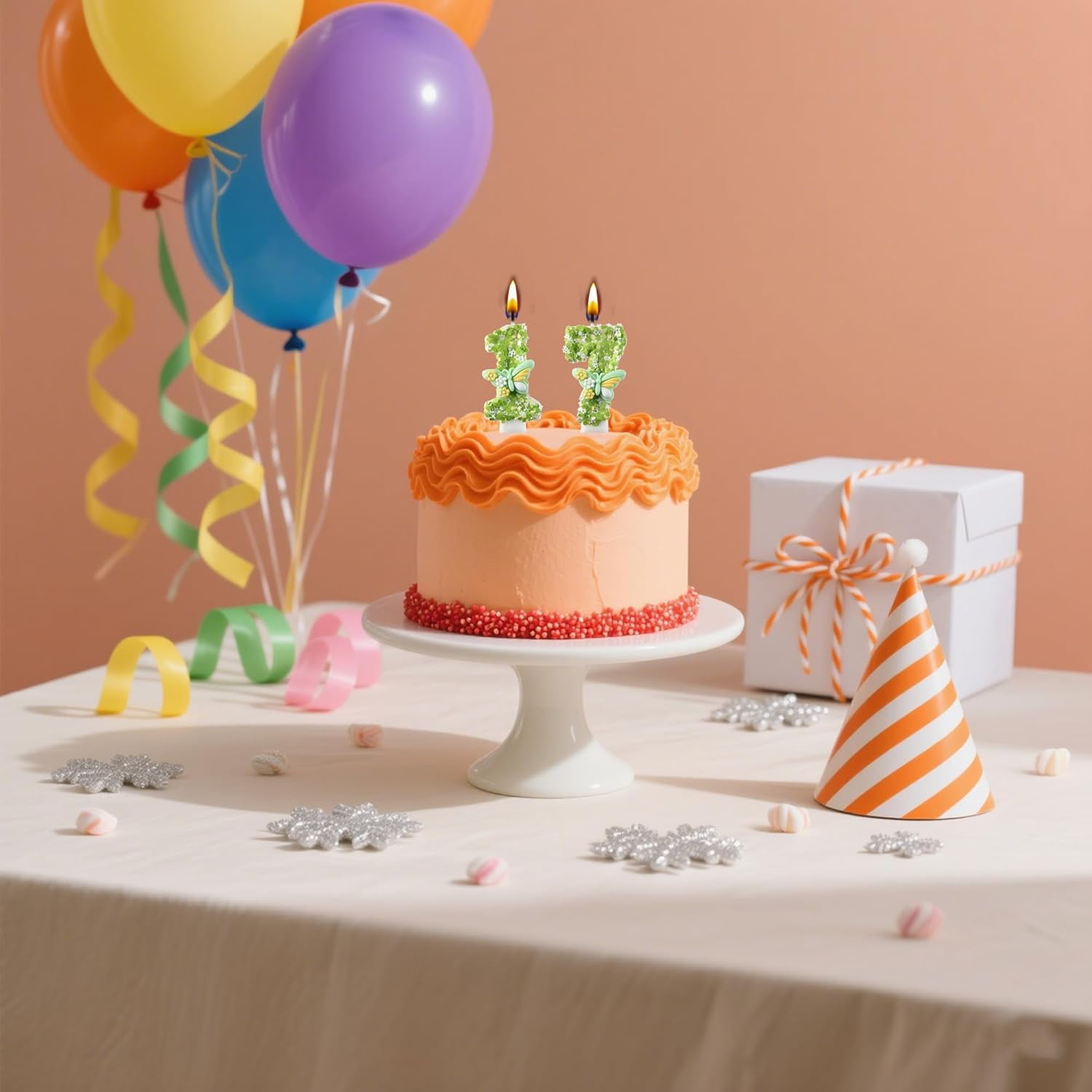 JUNCHI-17 & 71 Birthday Candle, 17th & 71st Cake Candles, Number 17 ...