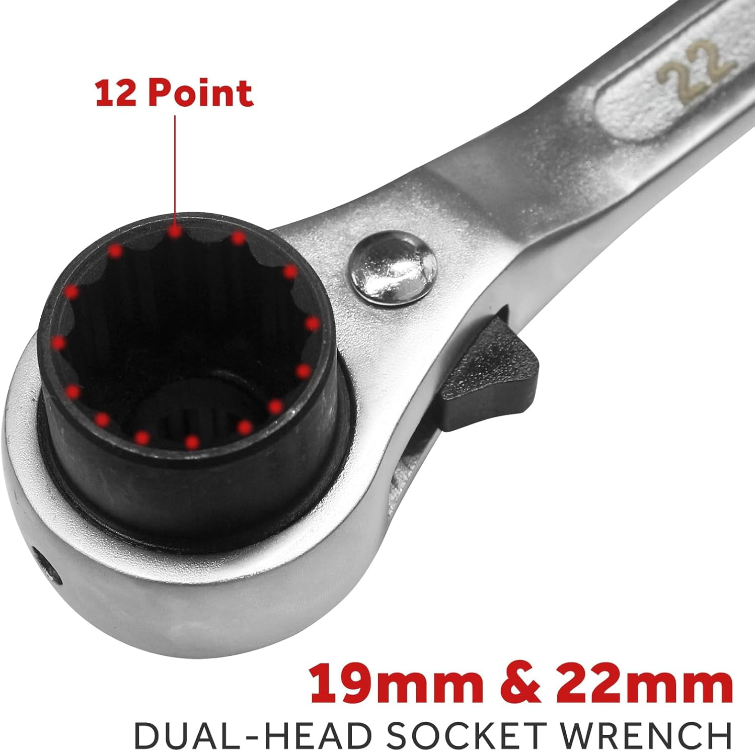 JUNCHI-19mm×22mm (or 3/4" x 7/8") Professional Grade 12 Point Double ...