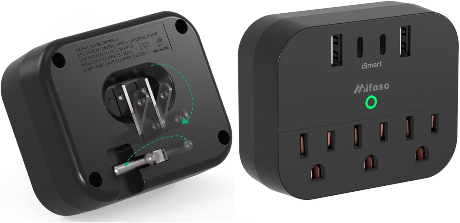 JUNCHI-2 PACK Cruise Ship Essentials, Cruise Power Strip with Foldable ...