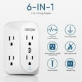 JUNCHI-2 Prong Surge Protector Power Strip,2 Prong to 3 Prong Grounding ...