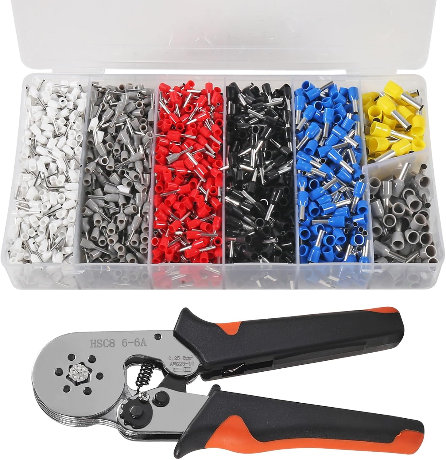 JUNCHI-2000PCS Insulated Wire Ends Terminals Connectors Ferrule ...