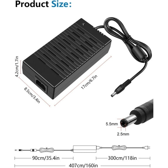 JUNCHI-24V Power Supply DC 24vdc Power Adapter 24 Volt 10Amp 240W AC to ...