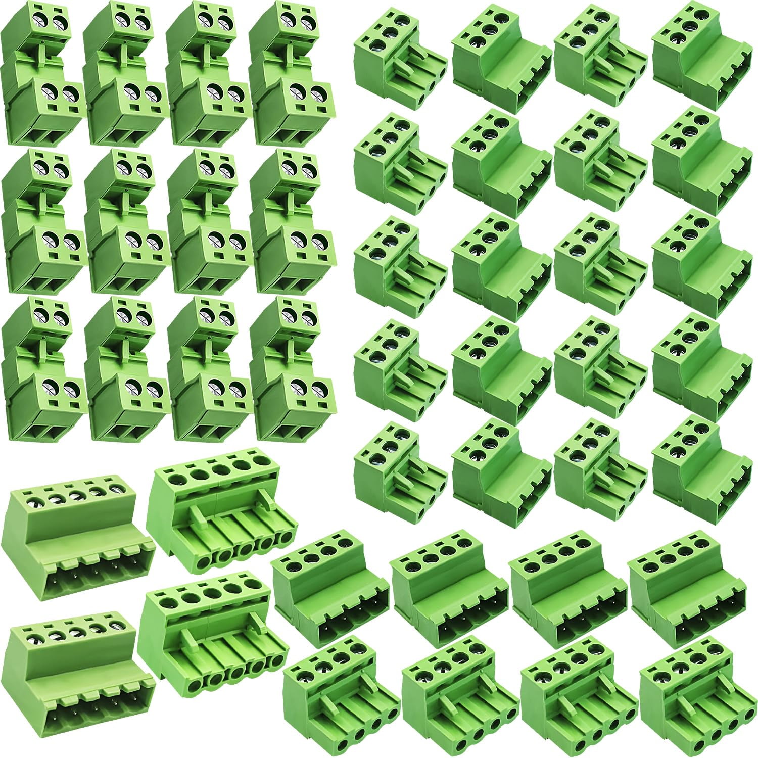 JUNCHI-28 Pairs 5.08mm Pitch PCB Mount Screw Phoenix Type Connector PCB ...