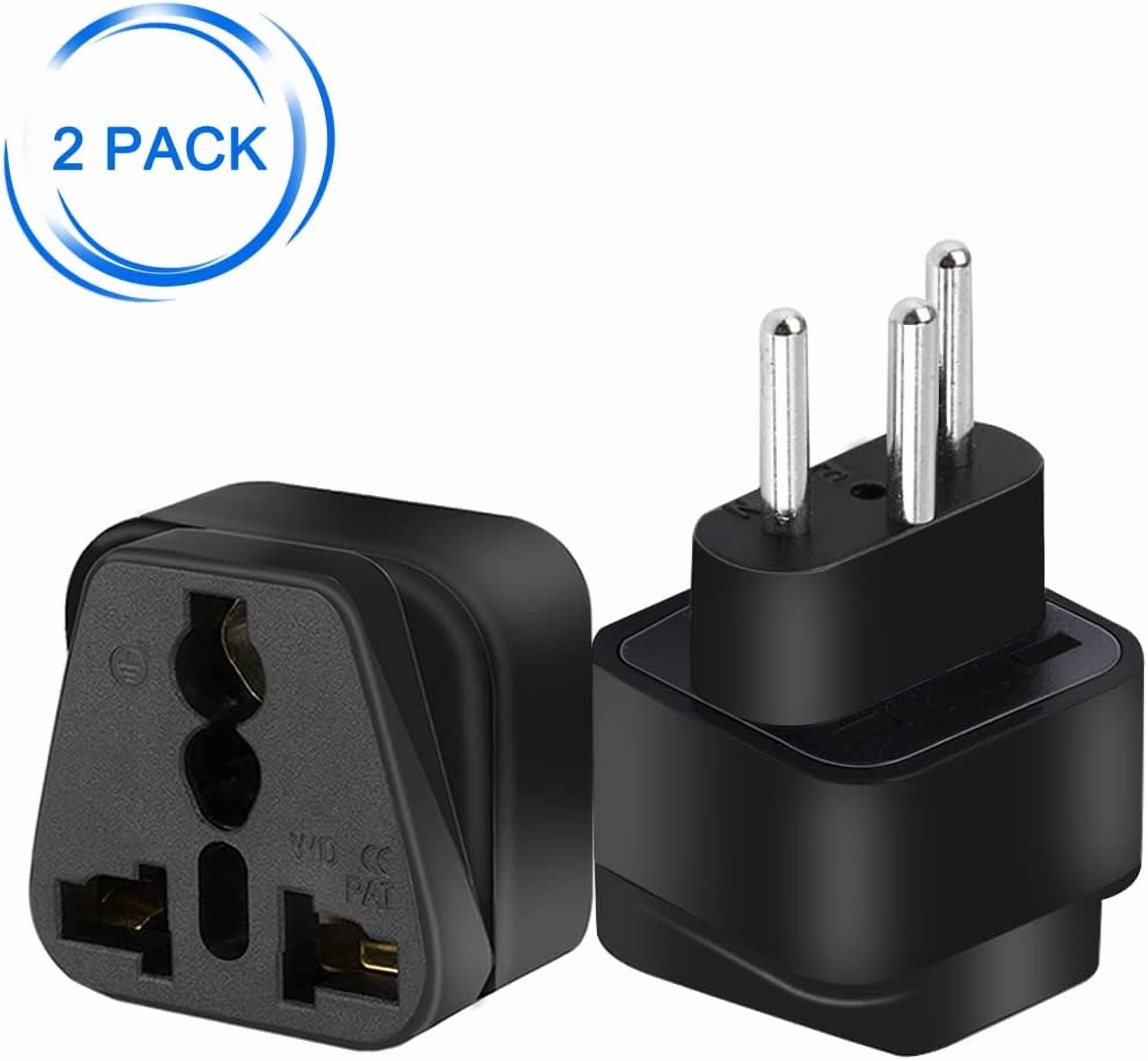 JUNCHI-(2pack) Switzerland Standard 3 pin Plug to a Variety of National ...