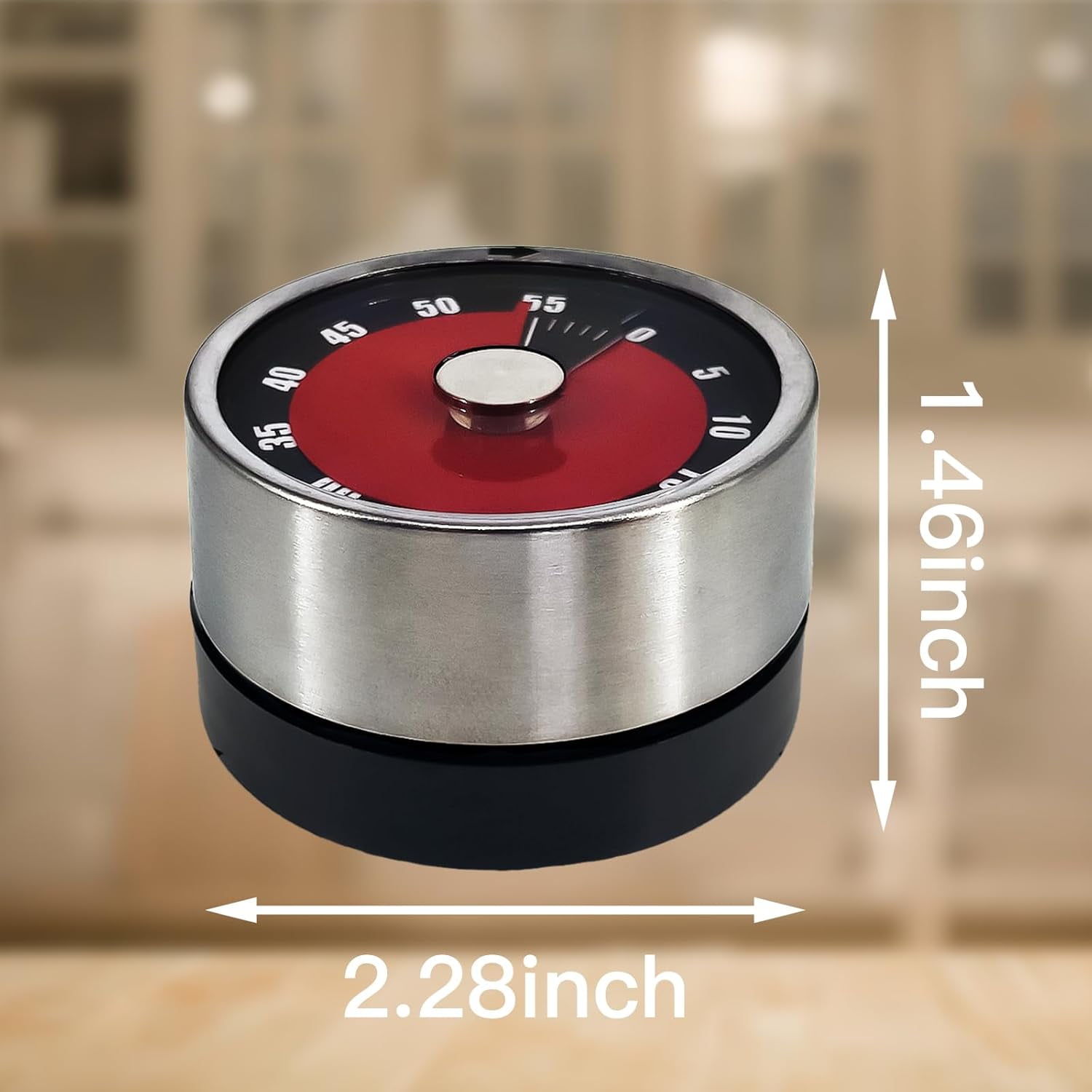 JUNCHI-2pcs Magnetic Mechanical Kitchen Visual Timer, Countdown 60 ...