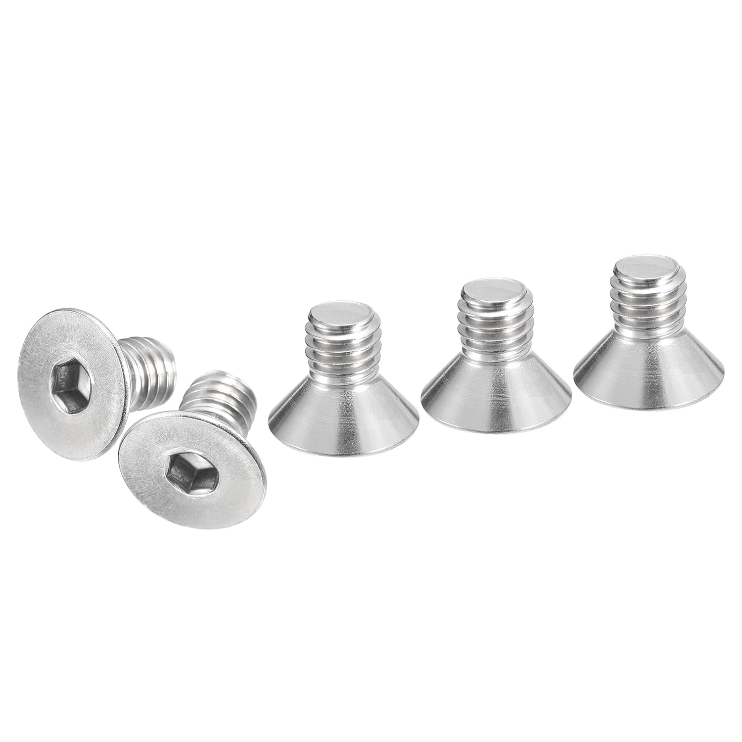 JUNCHI-3/8-16 x 5/8" Flat Head Socket Cap Screws, 10 Pack 304 Stainless ...