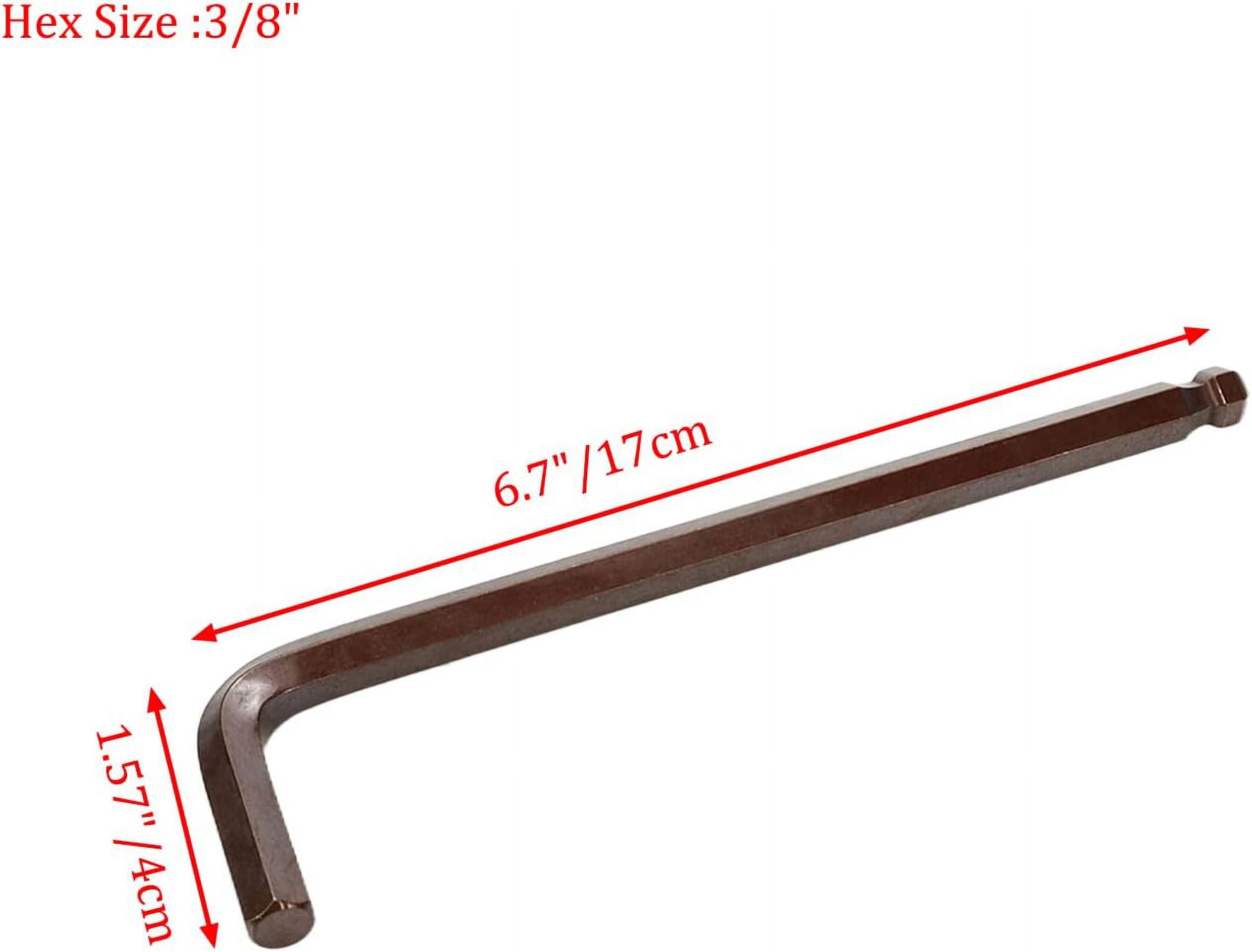 JUNCHI-3/8" Hex Key Wrench Extra Long 6.7" Length L Shaped Ball End ...