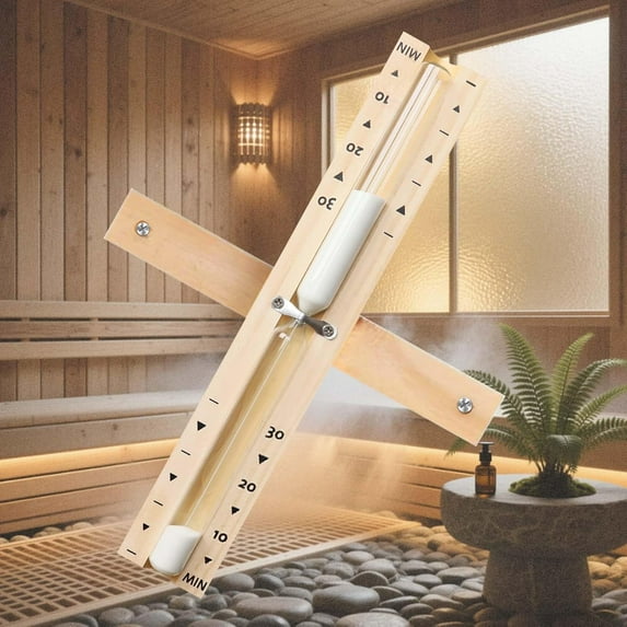 JUNCHI-30 Minute Sauna Sand Timer, 30 Min Rotating Wooden Sauna ...