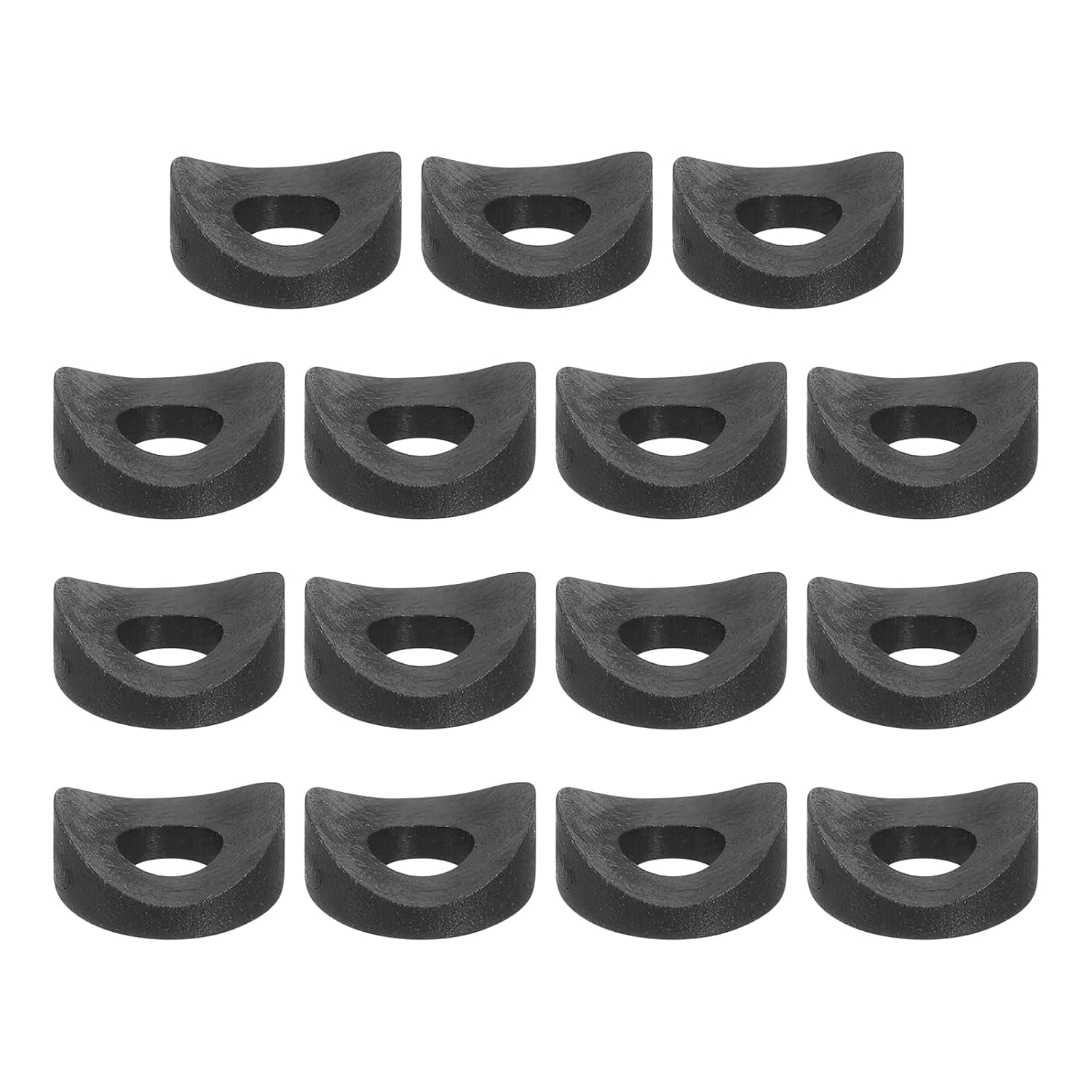 JUNCHI-36Pcs Plastic Round Washers, 6mm x 14mm x 3mm Black PE Concave ...