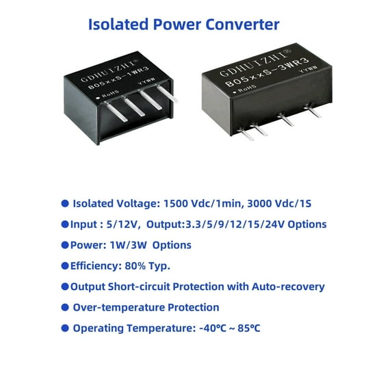 JUNCHI-4 Pack DC-DC 5V to 9V Isolated Power Convert, Input 4.5V-5.5V ...