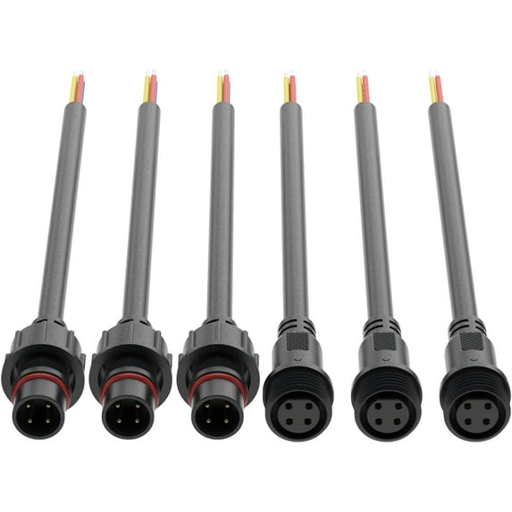 JUNCHI-4 Pin Electrical Connector 20AWG IP65 Male Female Connector 7 ...