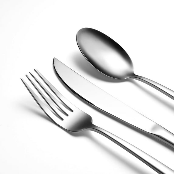 JUNCHI-40 pcs Silverware Set Service for 8,Heavy Duty Stainless Steel ...