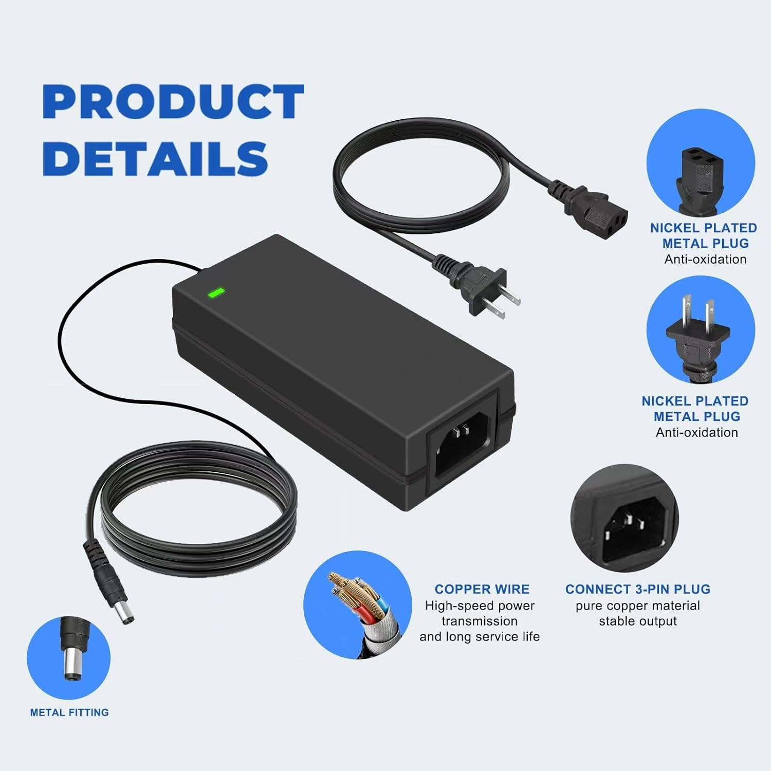 JUNCHI-48v Power Supply 48vdc Power Supply Compatible with Power Cube4 ...