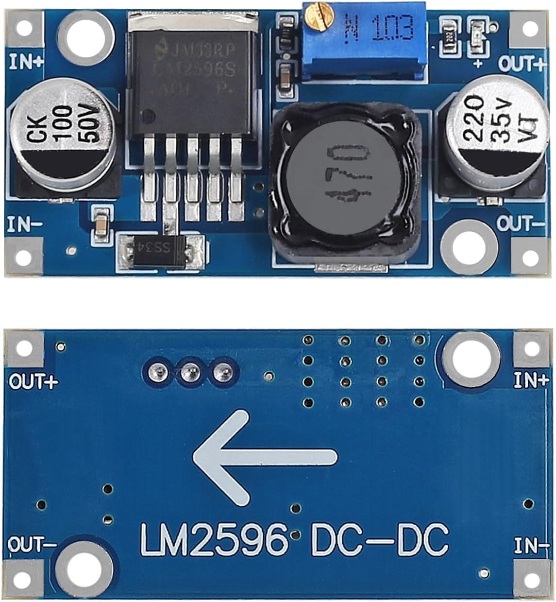 JUNCHI-5 Pack LM2596 DC to DC Buck Converter 3.0-40V to 1.5-35V Power ...