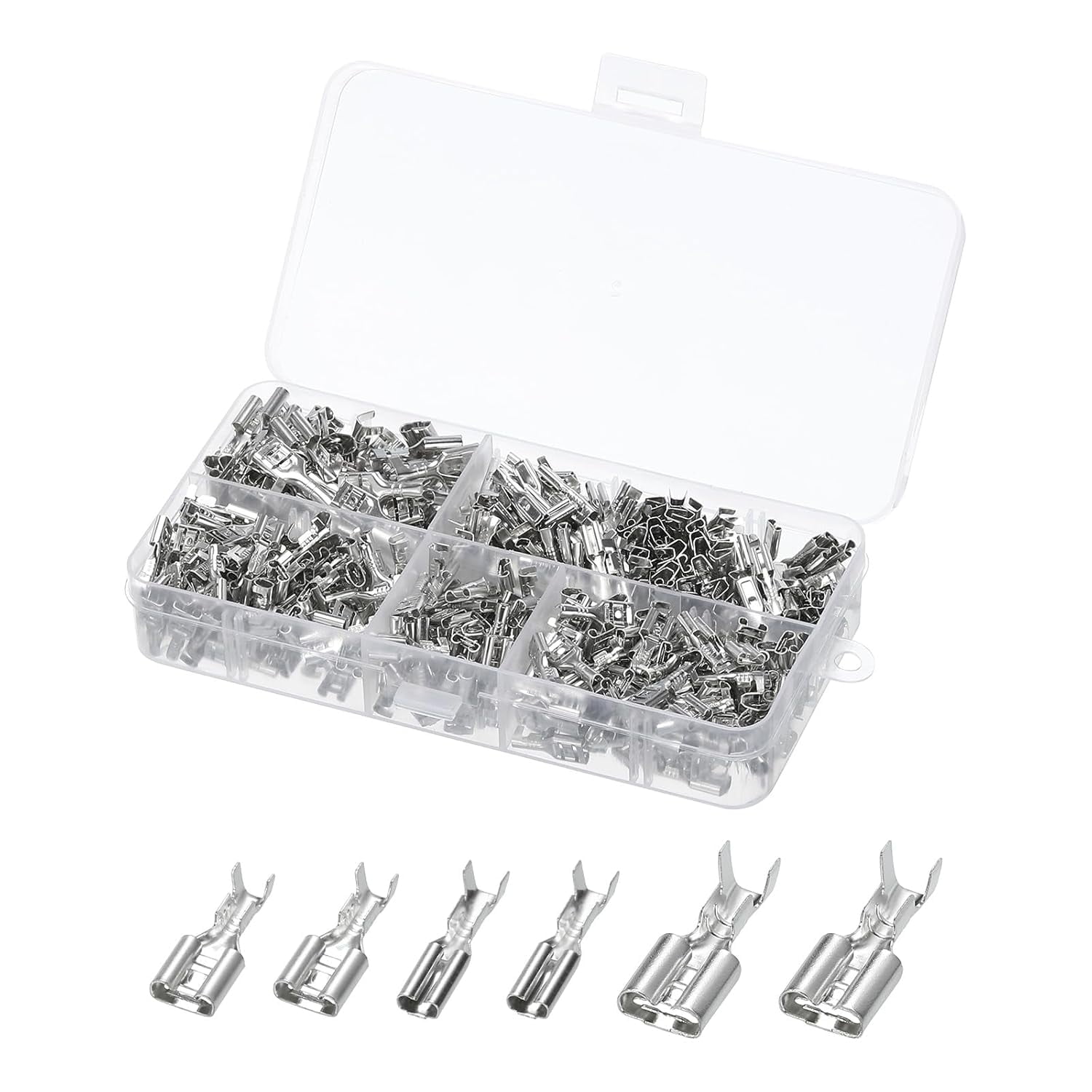 JUNCHI-500Pcs Spade Terminals Open Barrel Terminals Wire Cable ...
