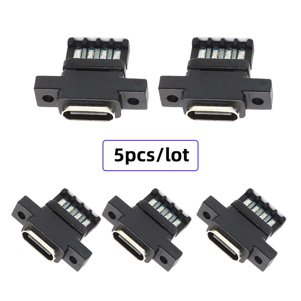 JUNCHI-5pcs/Set DC Power 5V/20V DIY OEM Type C Female Socket Connector ...