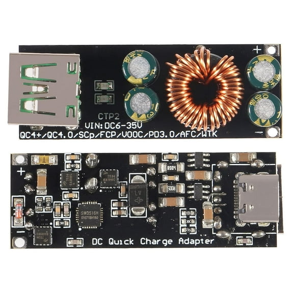 JUNCHI-60W 6-35V DC to USB Type C PD 3.0 QC4 Type A QC3.0 DC Fast ...