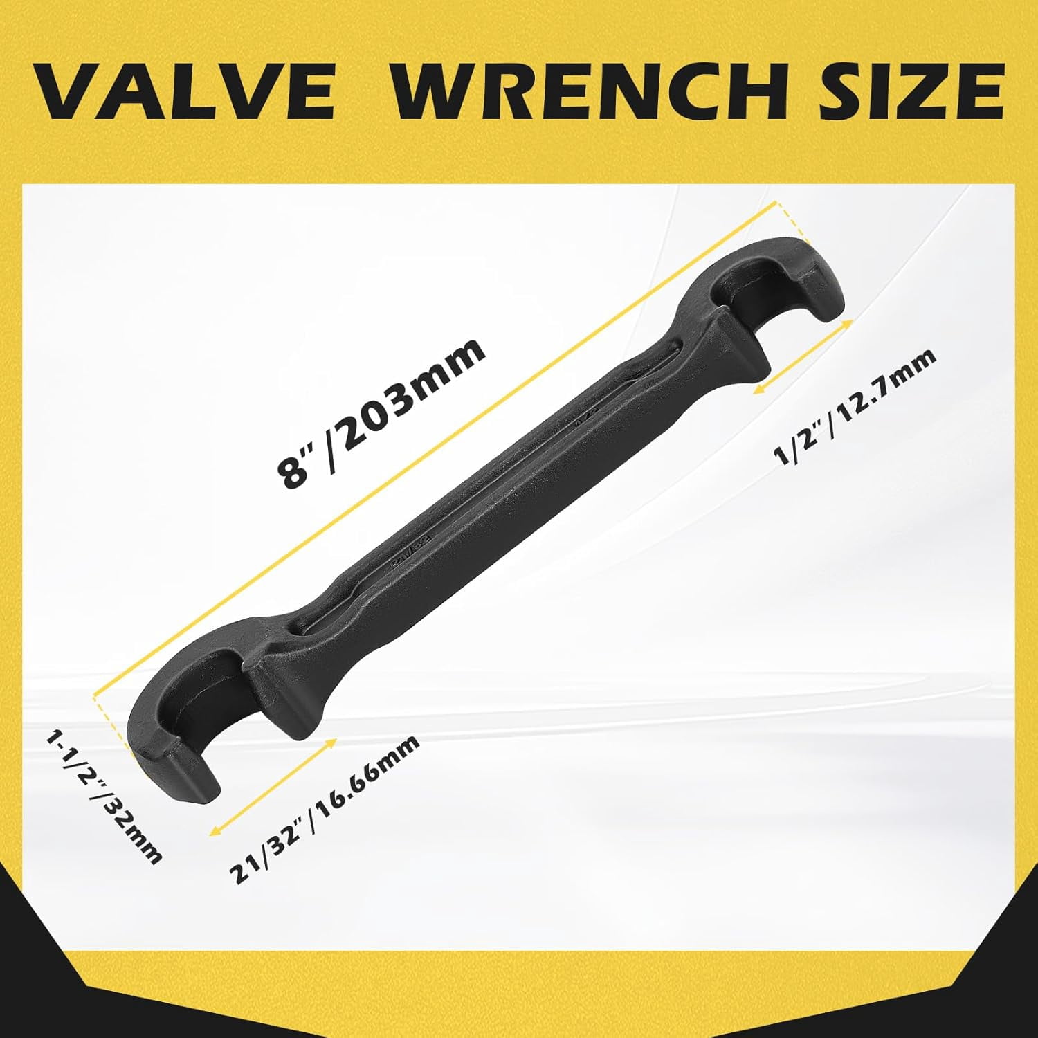 JUNCHI-8-Inch Double Ended Valve Wheel Wrench,Durable Cast Steel Hand ...